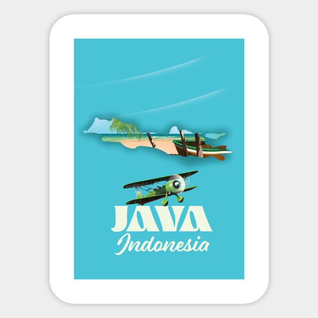 Java indonesia map, - Java Indonesia - Sticker | TeePublic